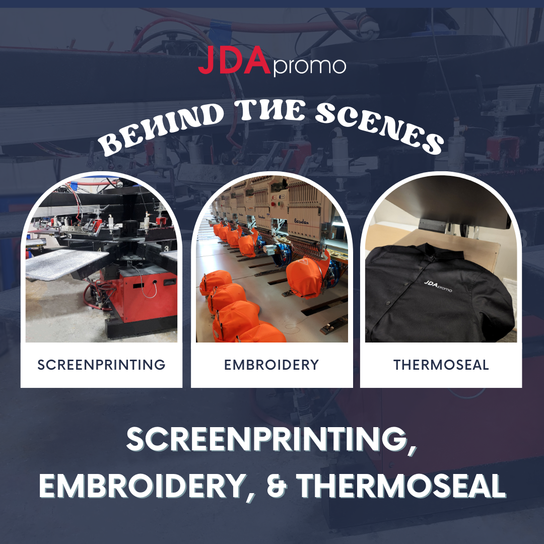 Everything You Need to Know about Screenprinting, Embroidery, and Thermoseal - JDA Promo